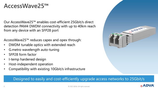 Introducing ADVA AccessWave25™ | PPT