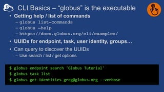 Automating Research Data Flows and Introduction to the Globus Platform | PPT