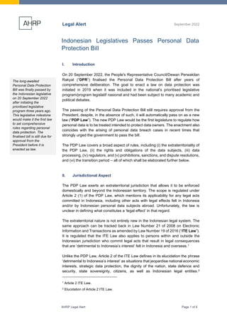 Indonesian Legislatives Passes Personal Data Protection Bill.pdf