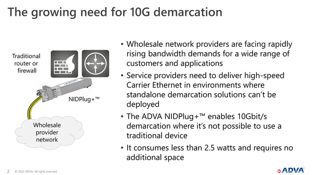Meet the industry's first pluggable 10G demarcation device | PPT