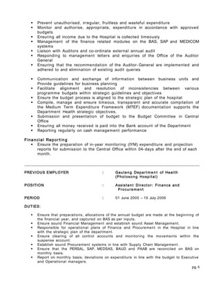 Nomsa Mampane - Curriculum Vitae | DOC