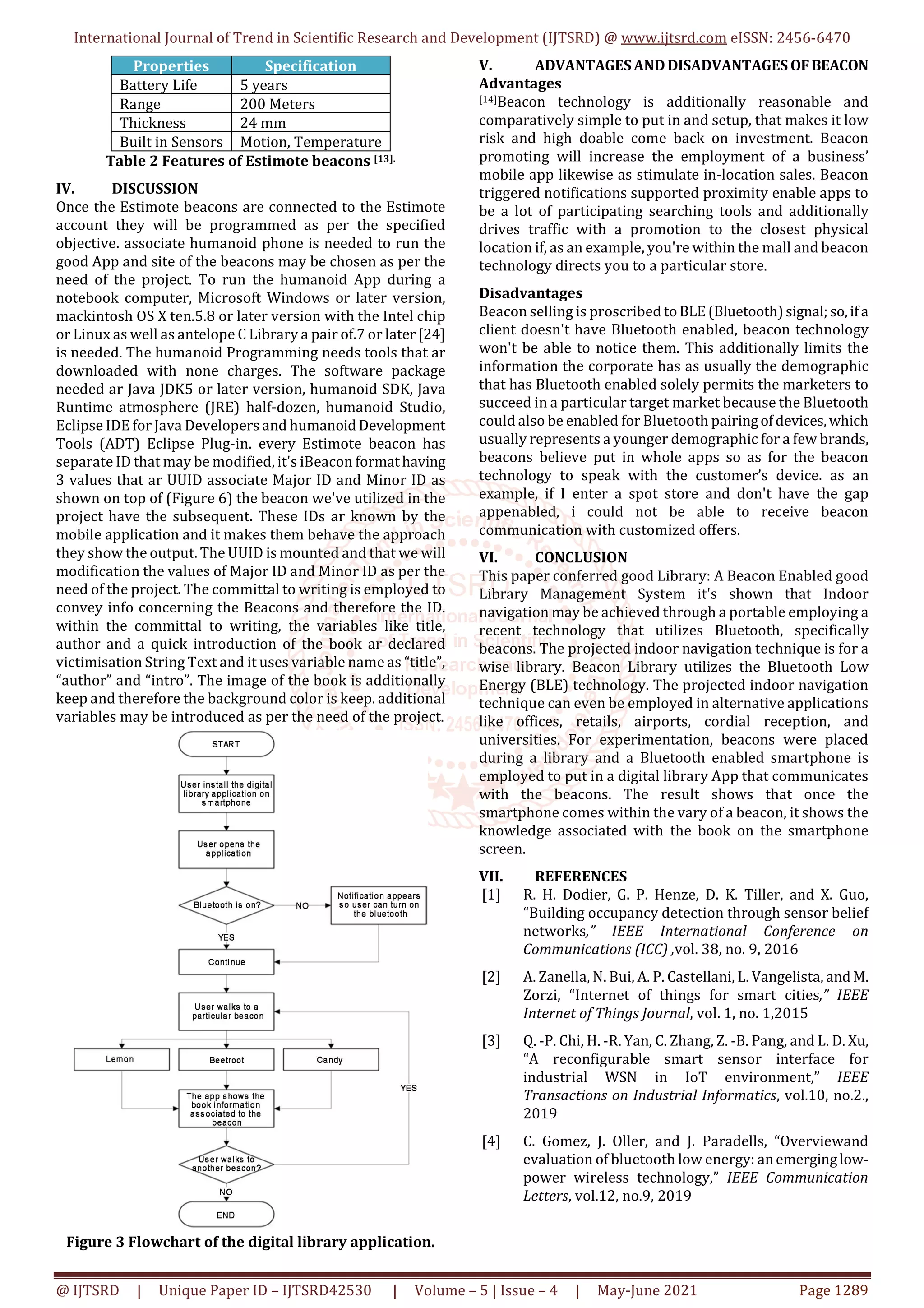 A Beacon Enabled Smart Library Management System | PDF