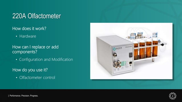 It Just Makes Scents…Odor delivery with the 220A Olfactometer | PPTX