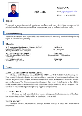 gagan_resume (1) | PDF