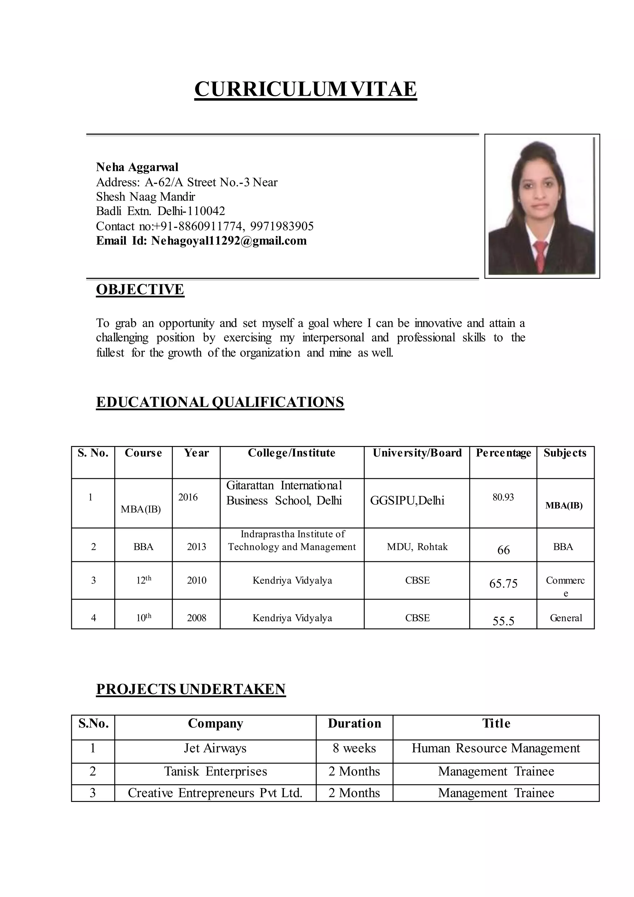 neha cv (1) | DOCX