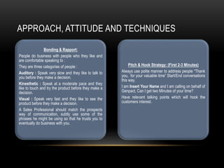 Inside Sales - Approach, Attitude, Techniques | PPTX