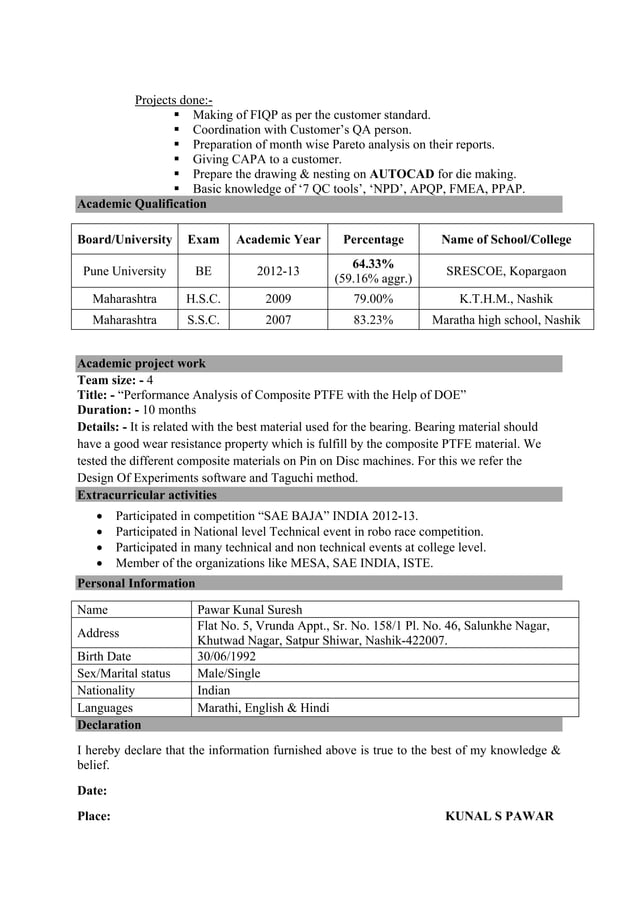 Kunal_Pawar_CV | PDF