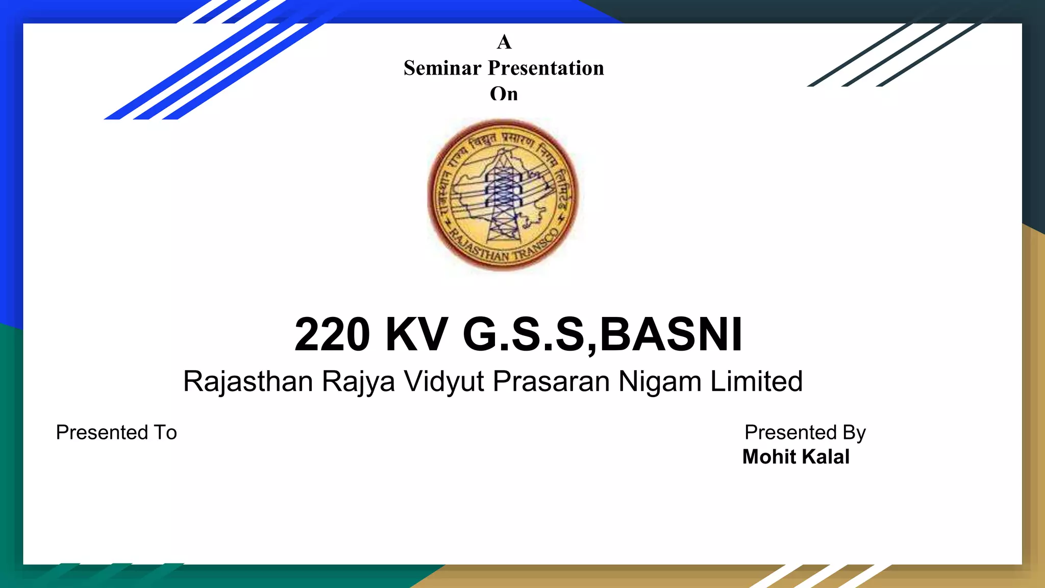 PPT ON 220KV GSS | PPT