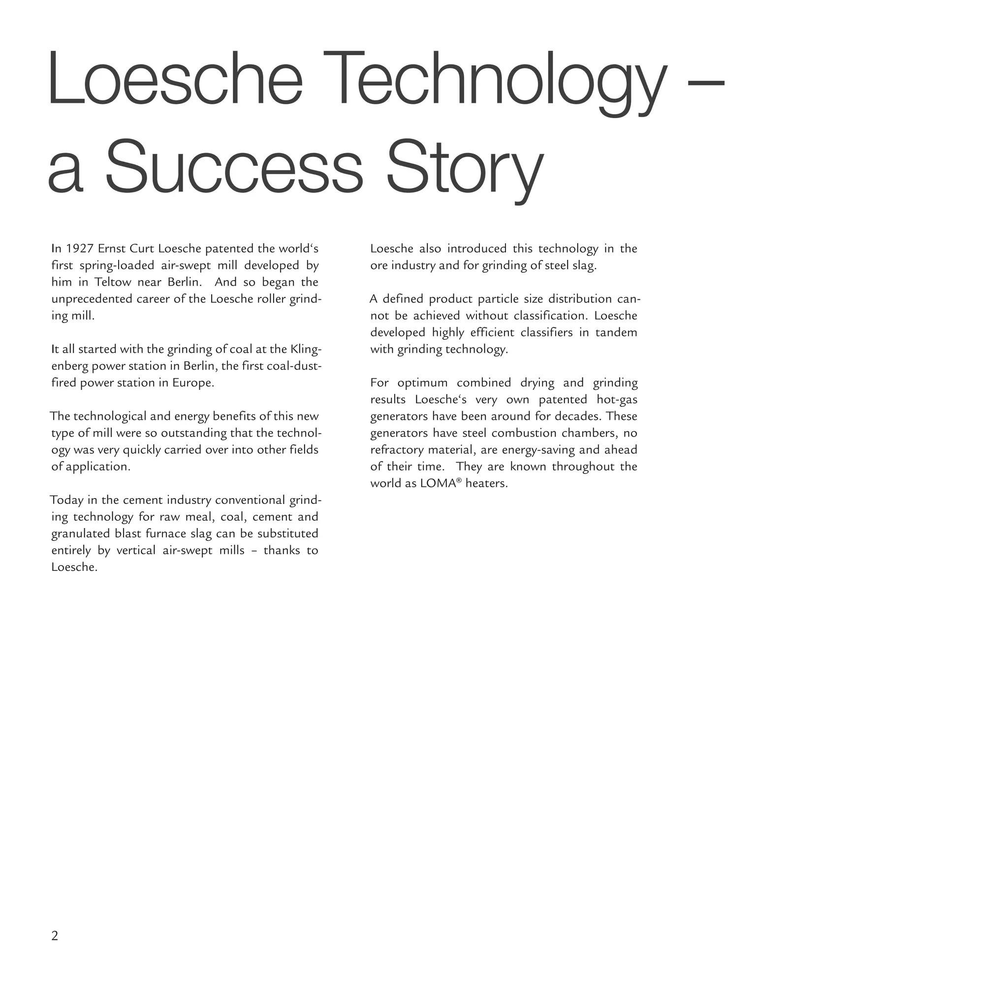 LOESCHE: OVERVIEW | PDF