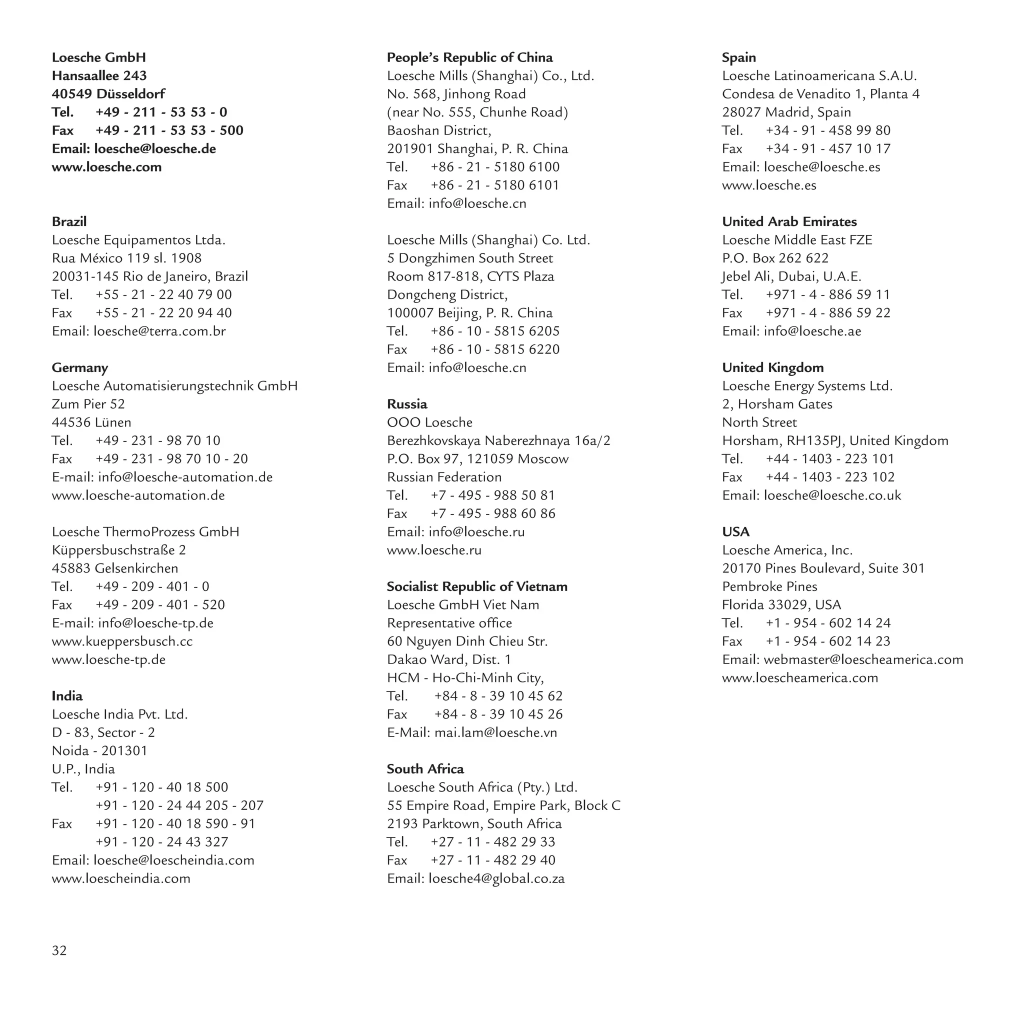 LOESCHE: OVERVIEW | PDF
