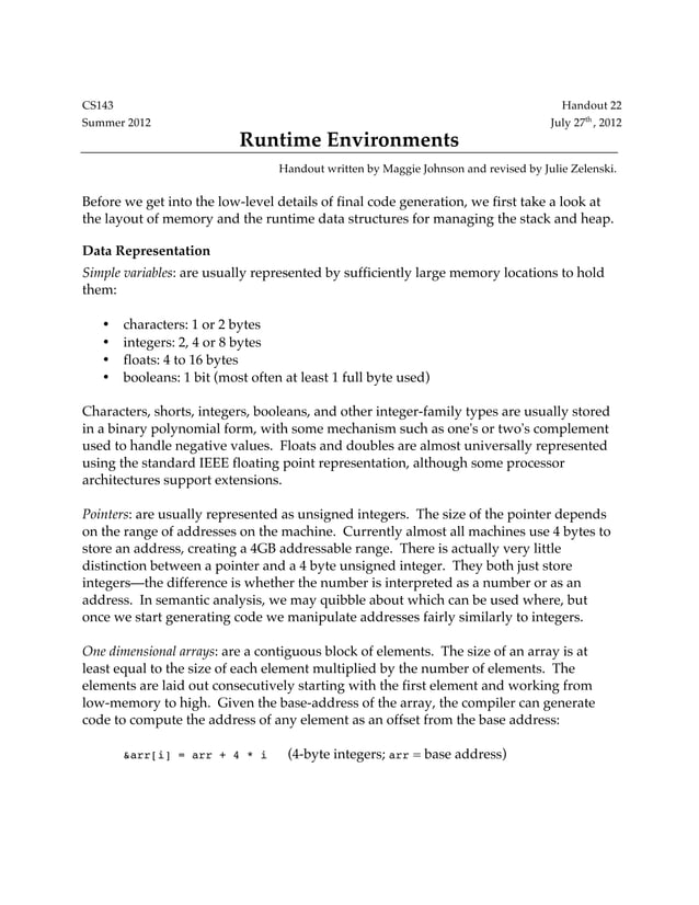 220 runtime environments | PDF