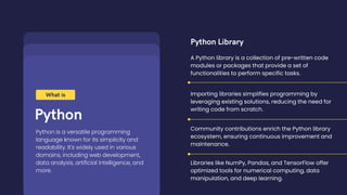 Exploring Five Lesser-Known Python Libraries | PPTX | Programming Languages | Computing