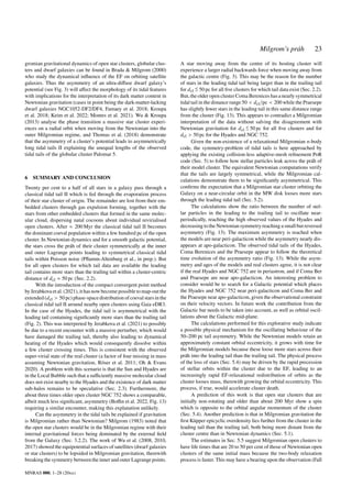 Asymmetrical tidal tails of open star clusters: stars crossing their ...