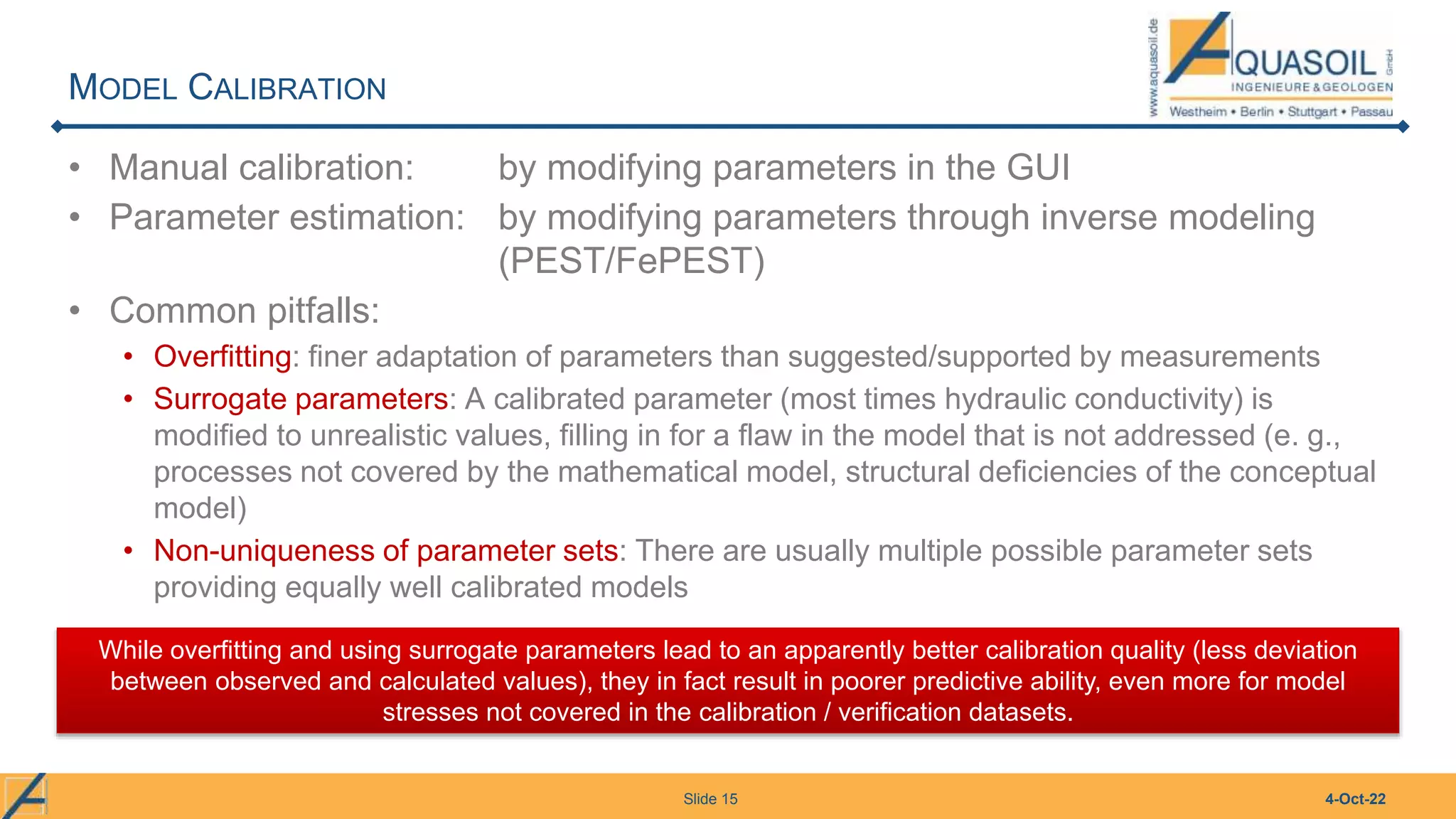 AQUASOIL FEFLOW Training Slides | PPSX