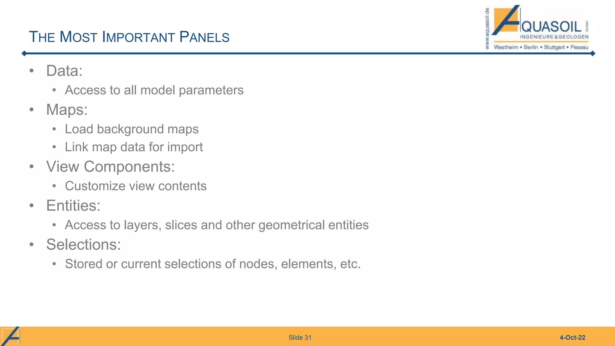 AQUASOIL FEFLOW Training Slides | PPSX