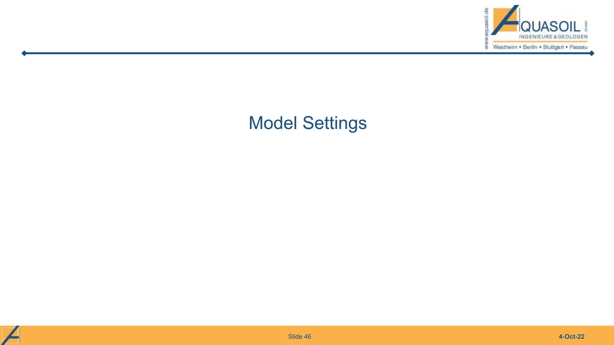 AQUASOIL FEFLOW Training Slides | PPSX