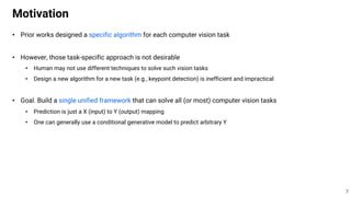 A Unified Framework for Computer Vision Tasks: (Conditional) Generative Model is All You Need | PDF
