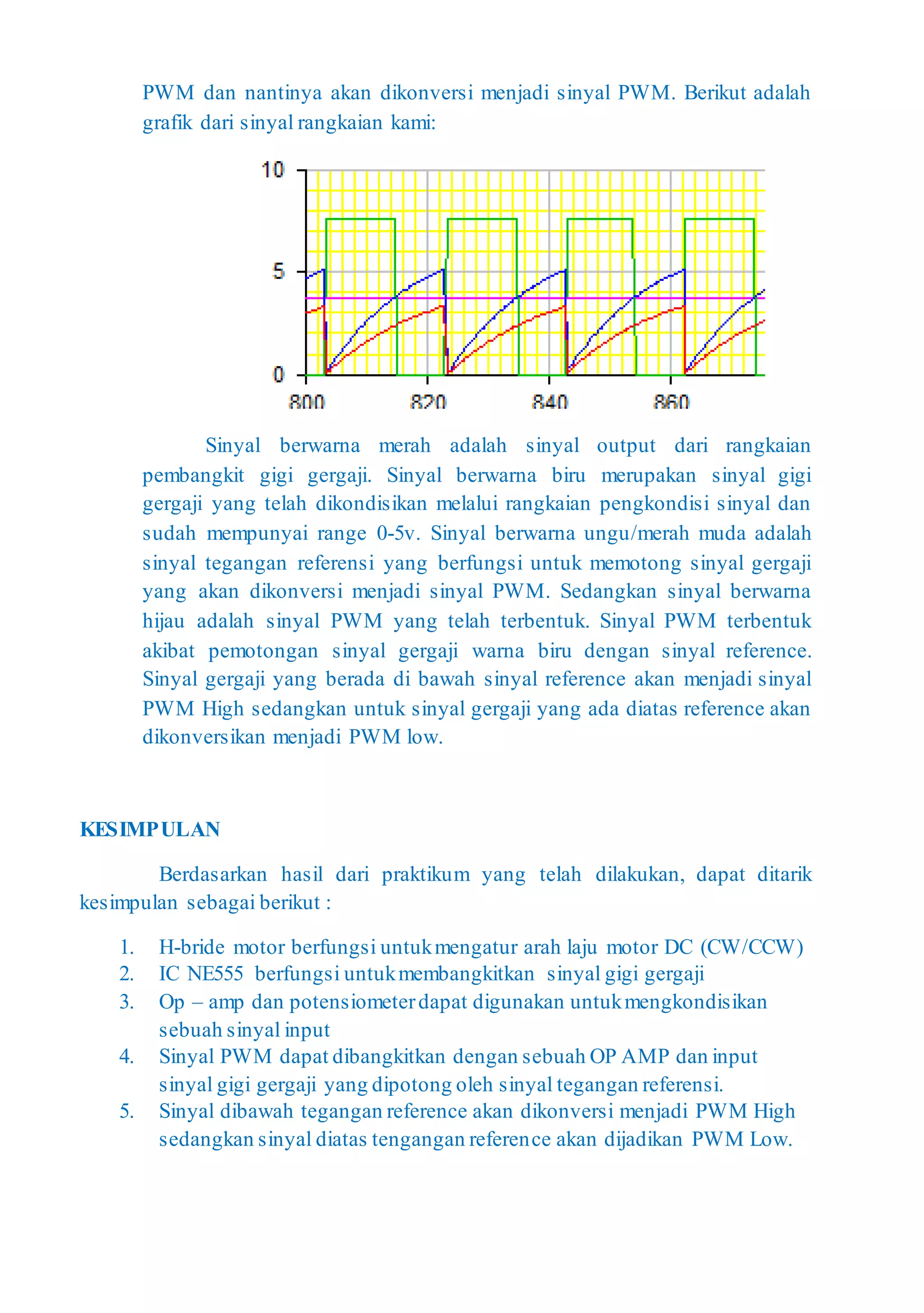 DESAIN OPEN LOOP CONTROL MOTOR DC | DOCX