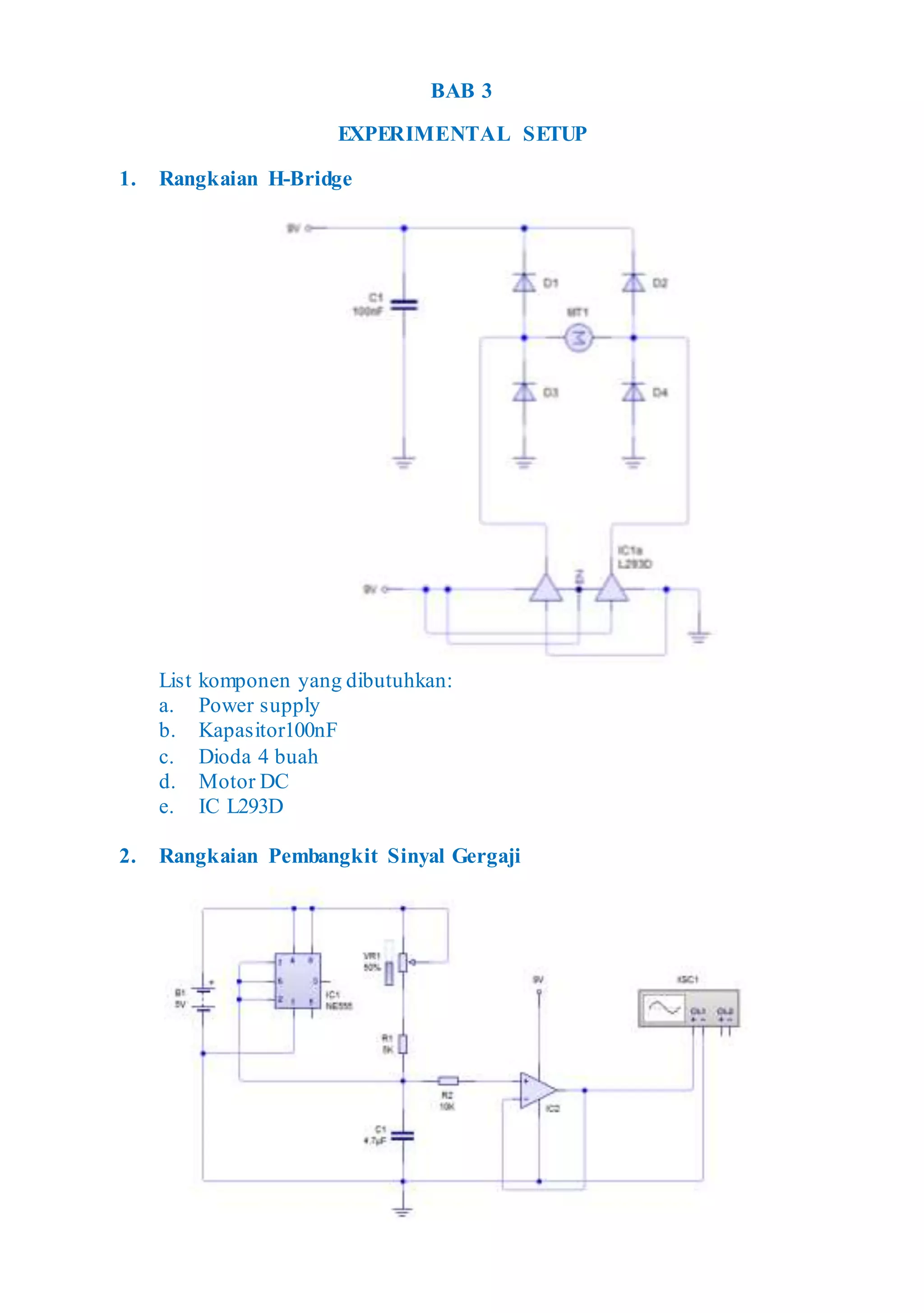 DESAIN OPEN LOOP CONTROL MOTOR DC 2 | DOCX
