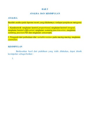 DESAIN CLOSE LOOP CONTROL MOTOR DC | DOCX