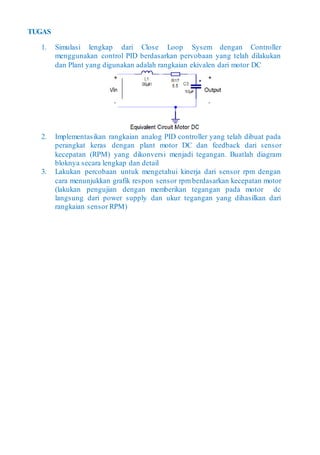DESAIN CLOSE LOOP CONTROL MOTOR DC | DOCX