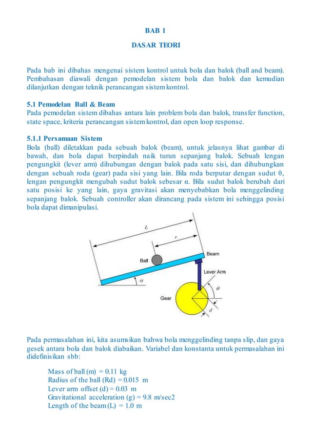 Ball & Beam Control System | DOCX