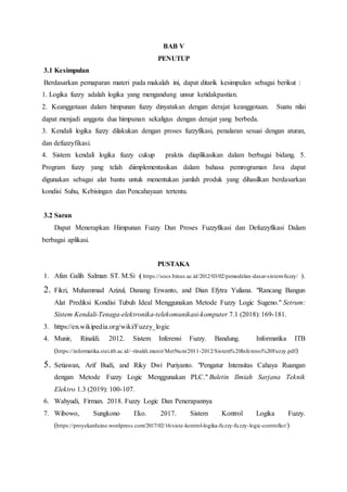 FUZZY LOGIC CONTROLLER | DOCX