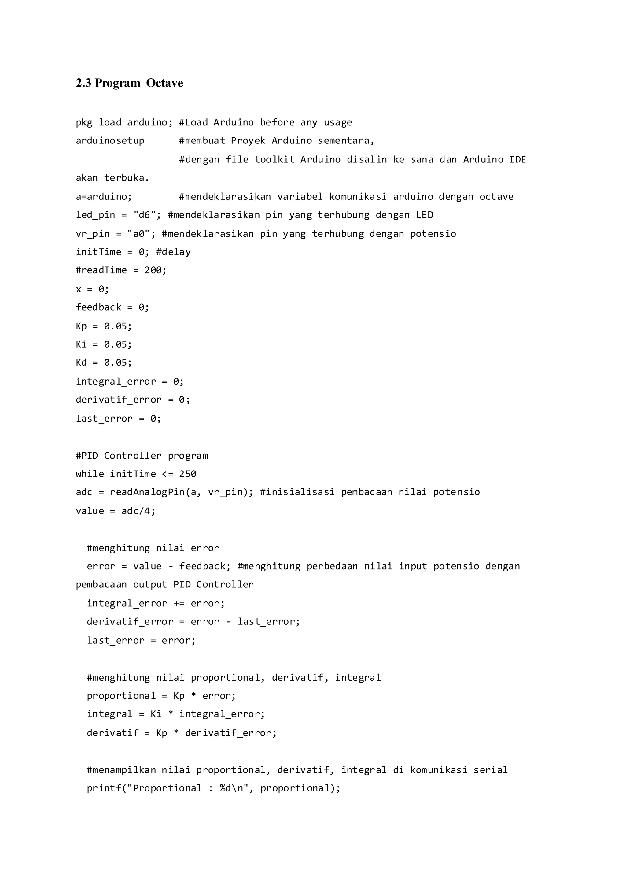 PID Implementation on Octave | PDF