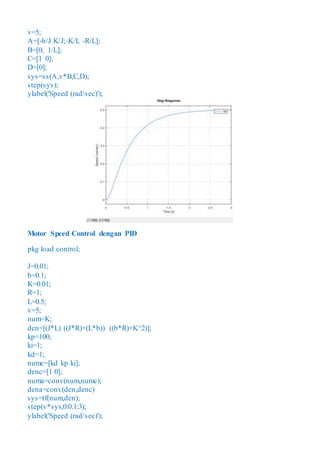 Motor Speed Control System | PDF