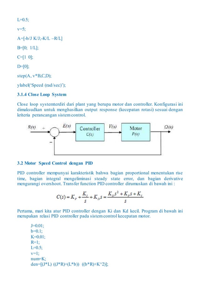 Motor Speed Control System | PDF