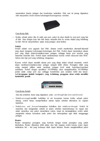 Teori Jaringan Komputer (Switch) 2 | DOCX