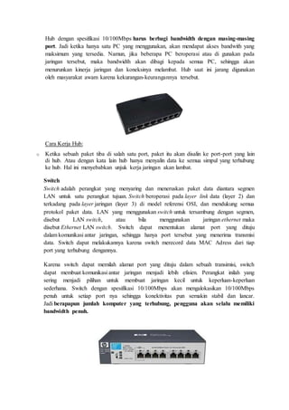 Teori Jaringan Komputer (Switch) | DOCX