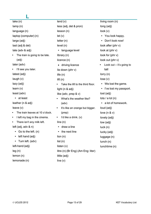 22105 ket-vocabulary-list (1) | PDF