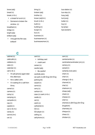 22105 ket-vocabulary-list (1) | PDF