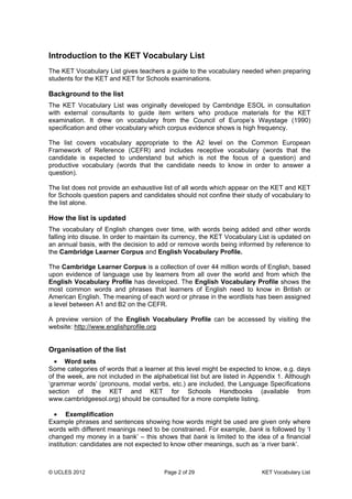 22105 ket-vocabulary-list 2012 | PDF