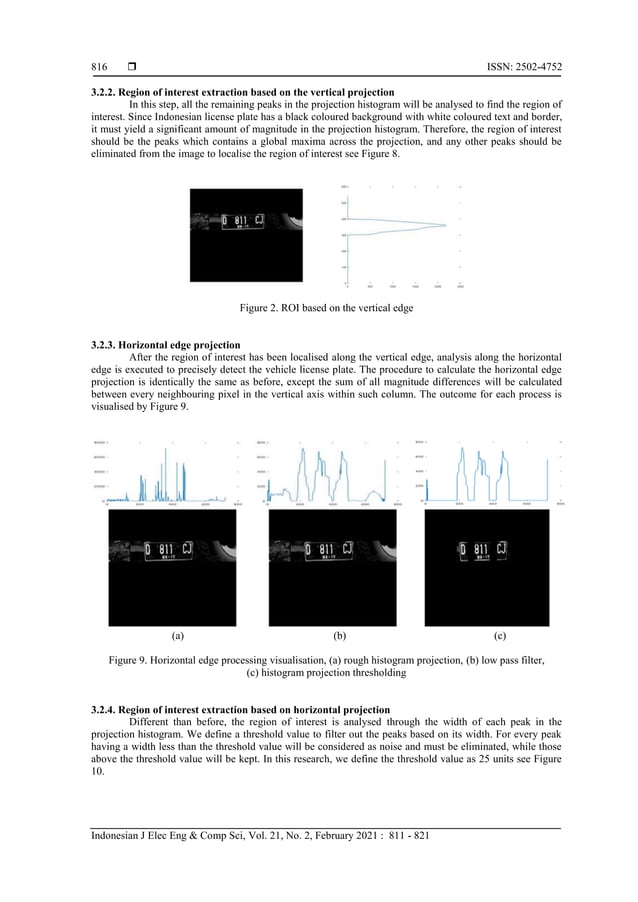 Indonesian license plate recognition with improved horizontal-vertical edge projection | PDF
