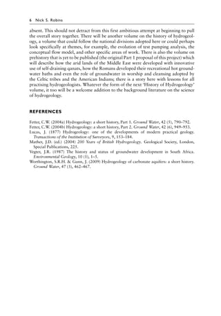 History Of Hydrogeology Nicholas Howden John Russell Mather | PDF