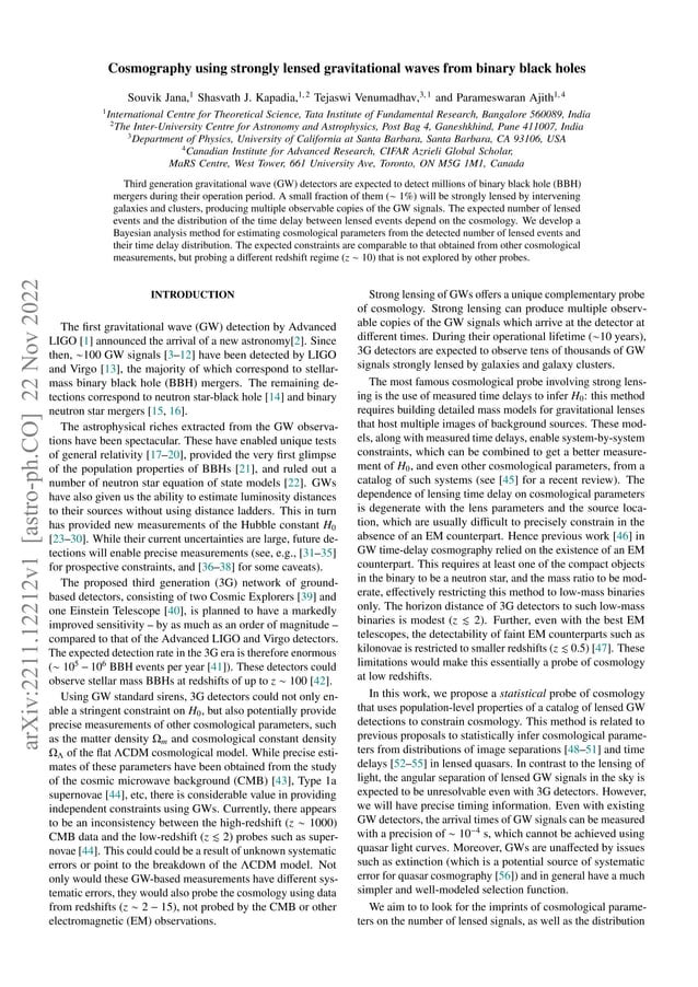Cosmography using strongly lensed gravitational waves from binary black holes | PDF