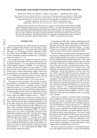 Cosmography using strongly lensed gravitational waves from binary black holes | PDF