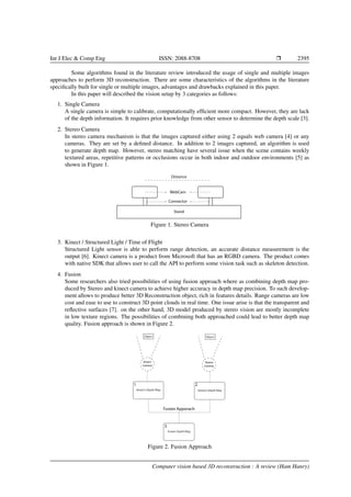 Computer Vision Based 3D Reconstruction : A Review | PDF