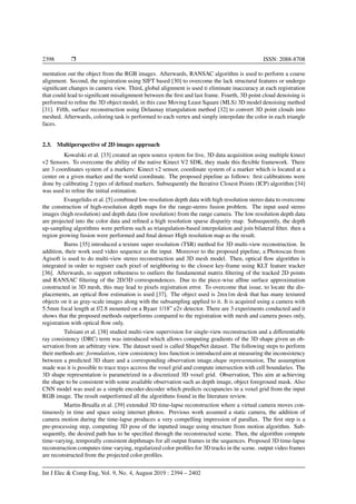 Computer Vision Based 3D Reconstruction : A Review | PDF