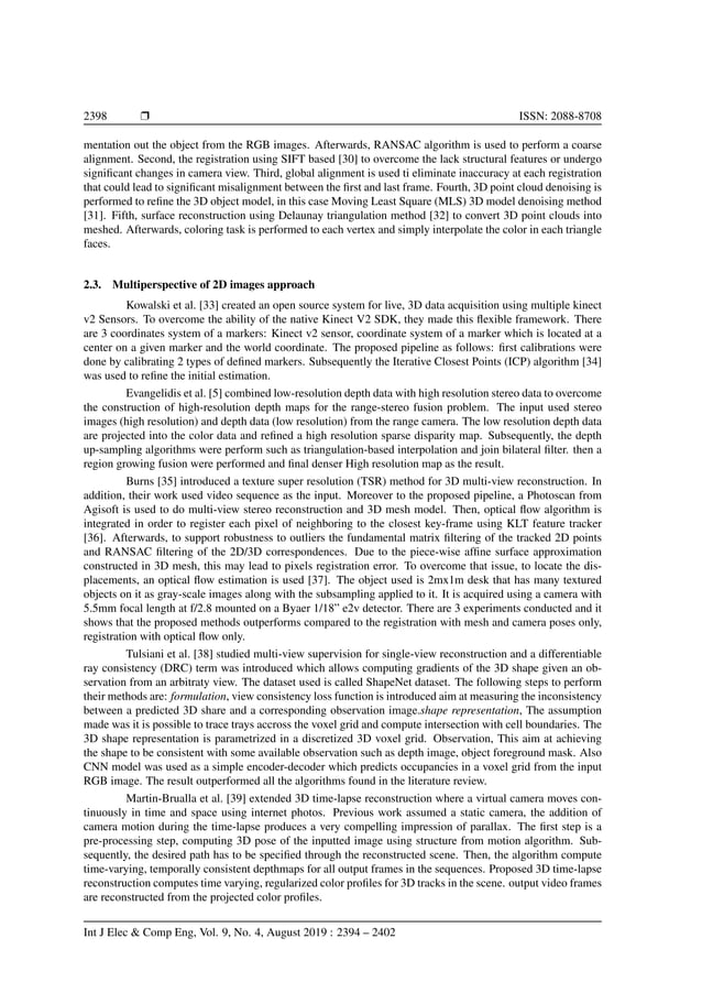 Computer Vision Based 3D Reconstruction : A Review | PDF