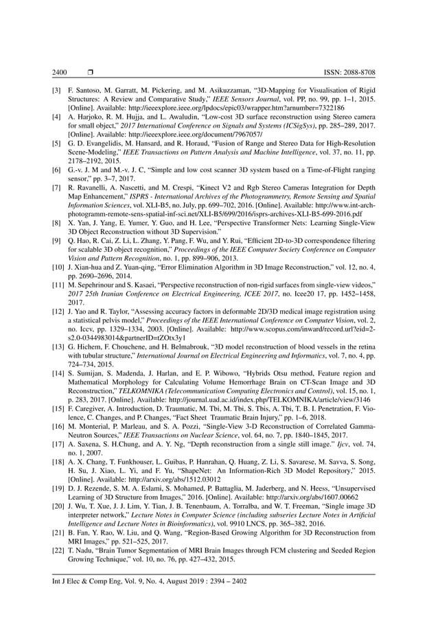 Computer Vision Based 3D Reconstruction : A Review | PDF