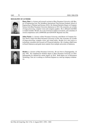 Computer Vision Based 3D Reconstruction : A Review | PDF