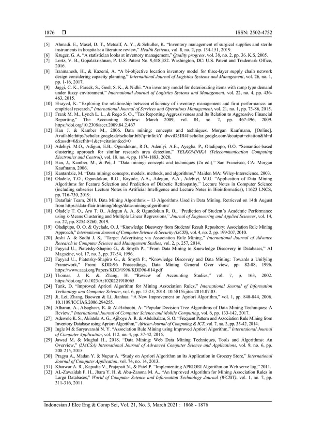 Development of an inventory management system using association rule | PDF | Databases ...