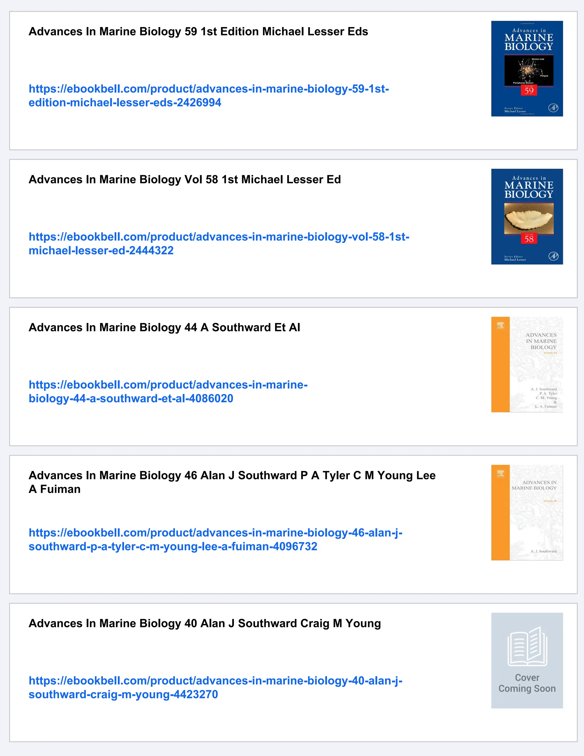 Advances In Marine Biology Michael Lesser Eds | PDF
