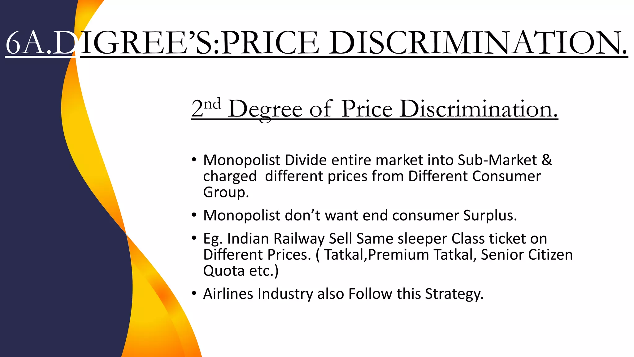 Microeconomics: Price Discrimination and Their Degrees | PPTX