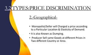 Microeconomics: Price Discrimination and Their Degrees | PPTX
