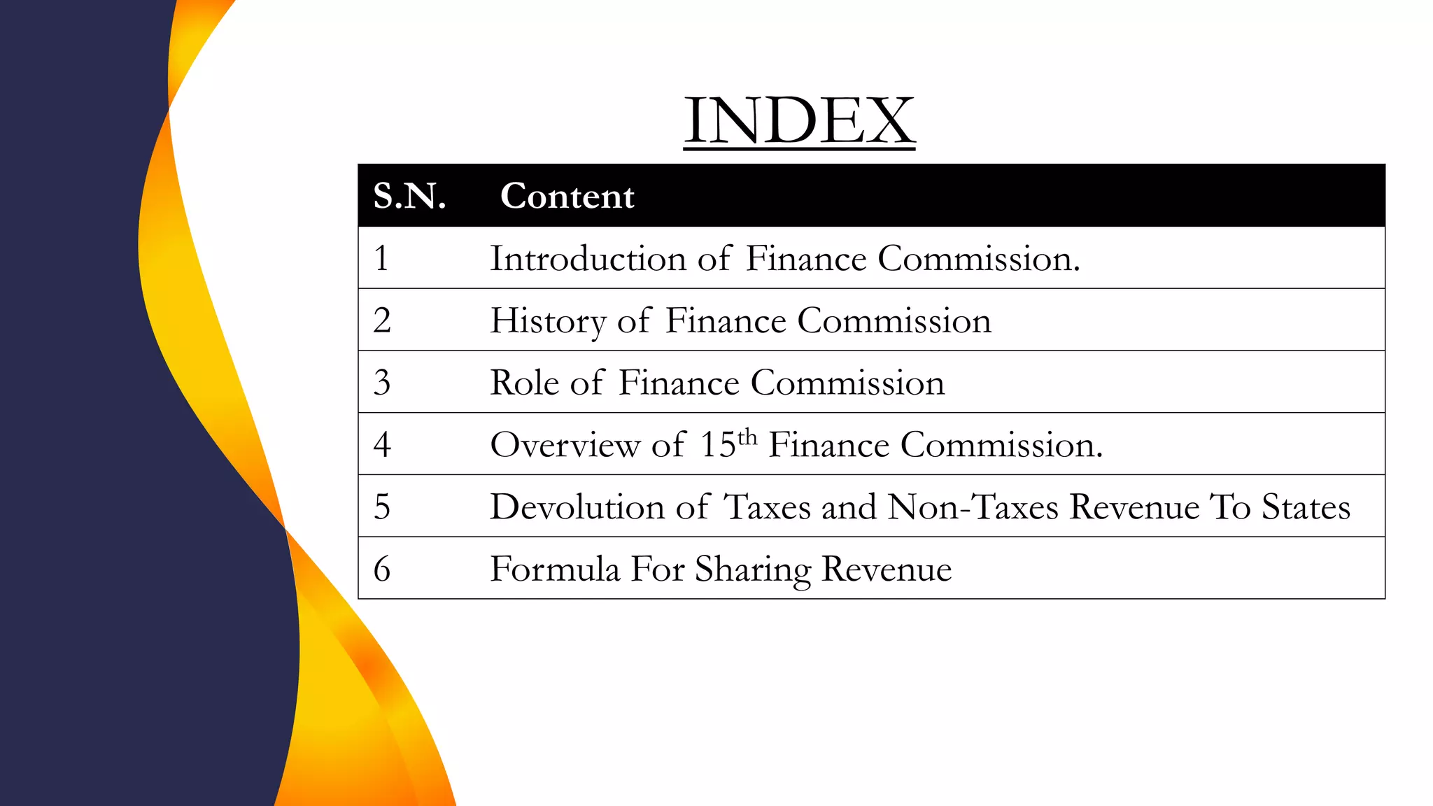The Role of Finance Commission in The Indian Economy. | PPTX