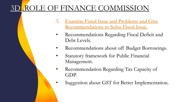 The Role of Finance Commission in The Indian Economy. | PPTX | Business ...